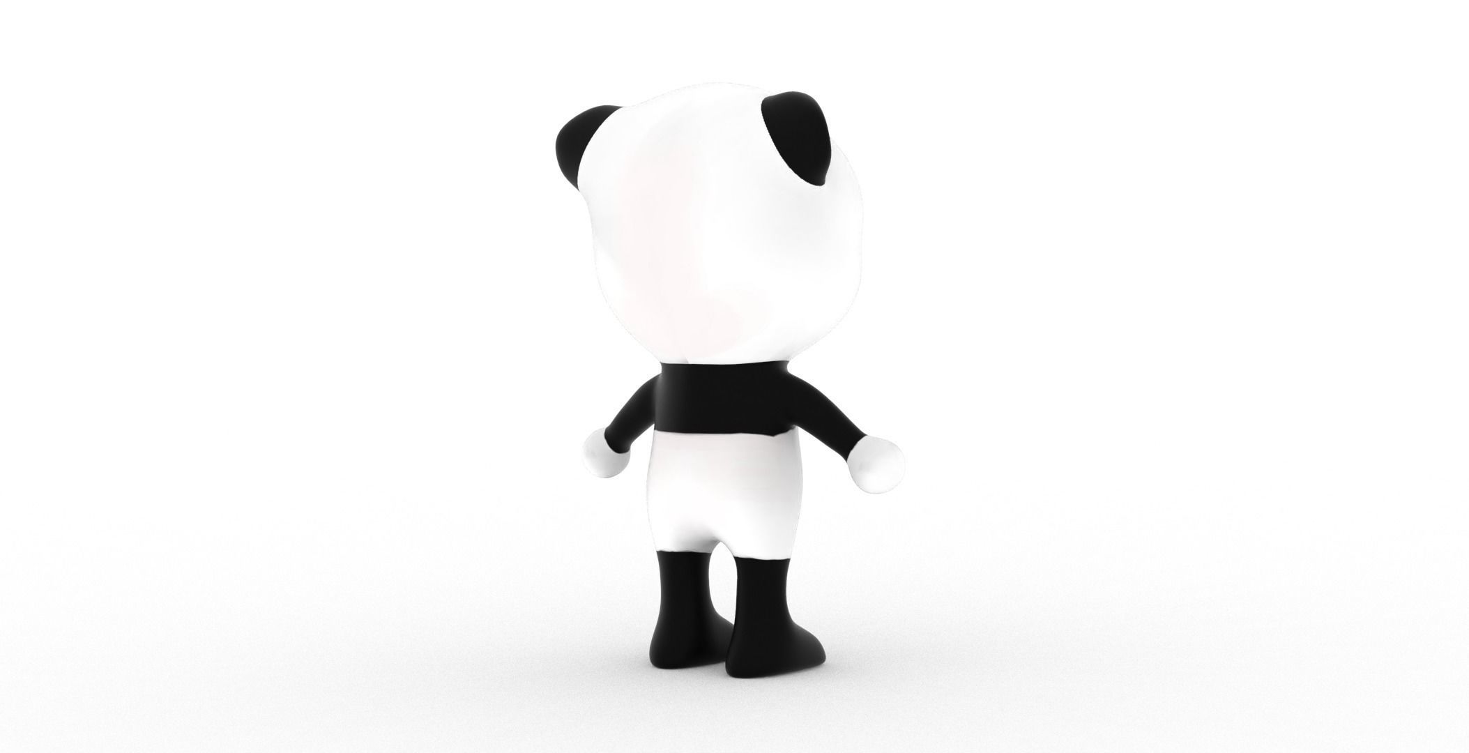 3D model Character011 Animated Panda 3D VR / AR / low-poly | CGTrader