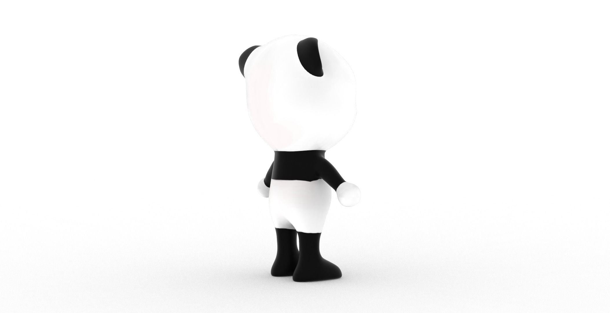 3D model Character011 Animated Panda 3D VR / AR / low-poly | CGTrader