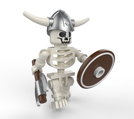 Lego Skeleton Viking 3D model | CGTrader