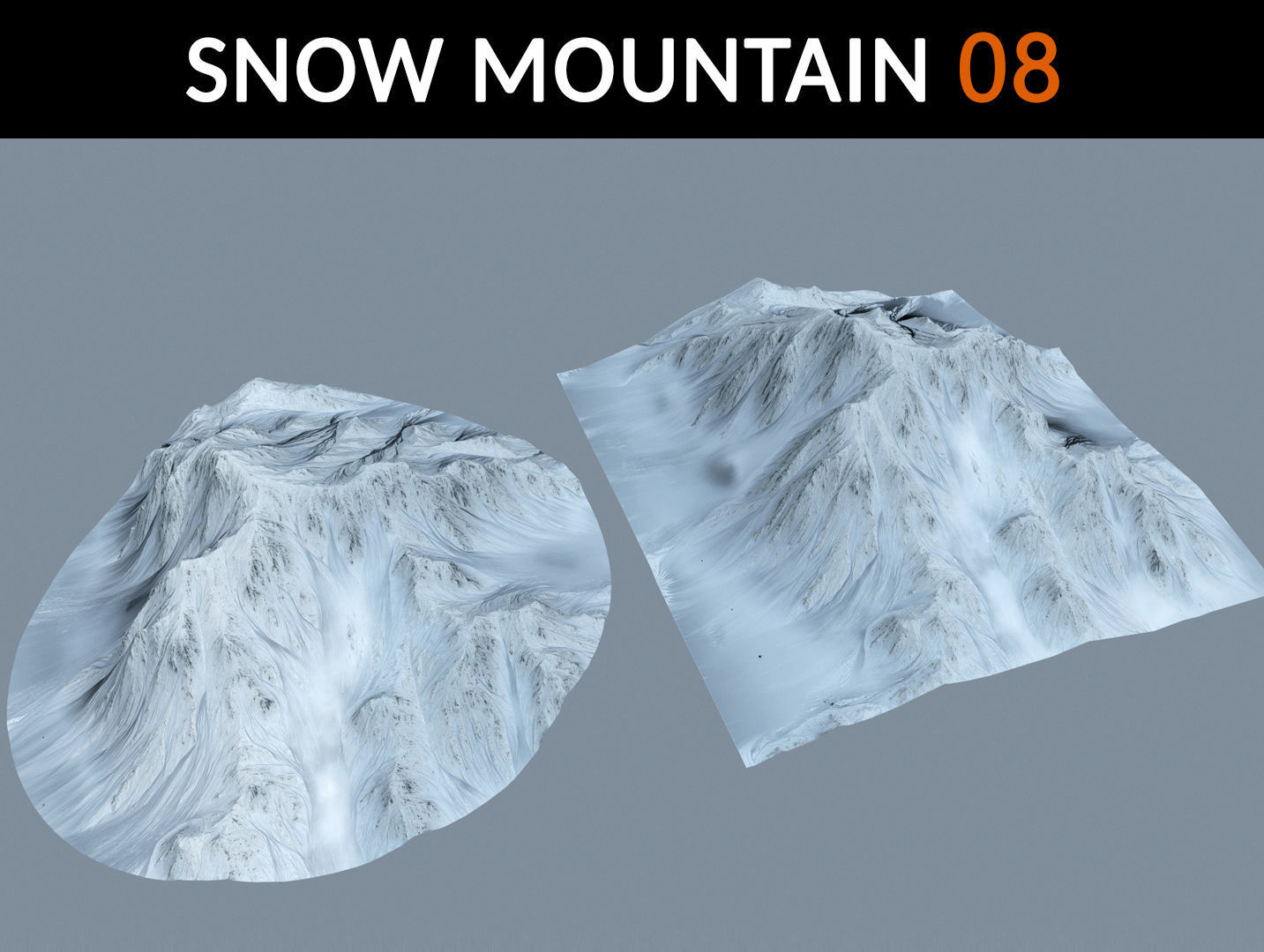 3D model Snow Mountains Collection VR / AR / low-poly | CGTrader