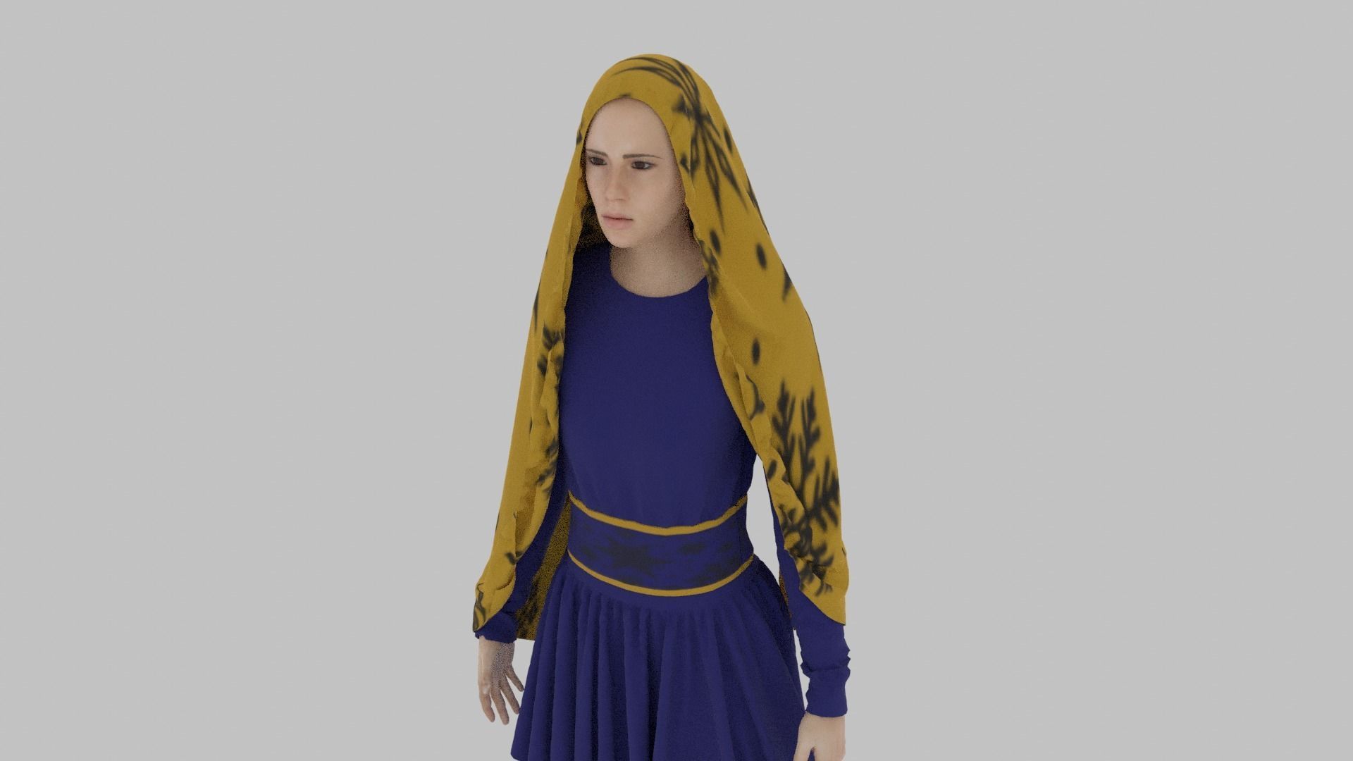 3D model Hijab Woman VR / AR / low-poly | CGTrader