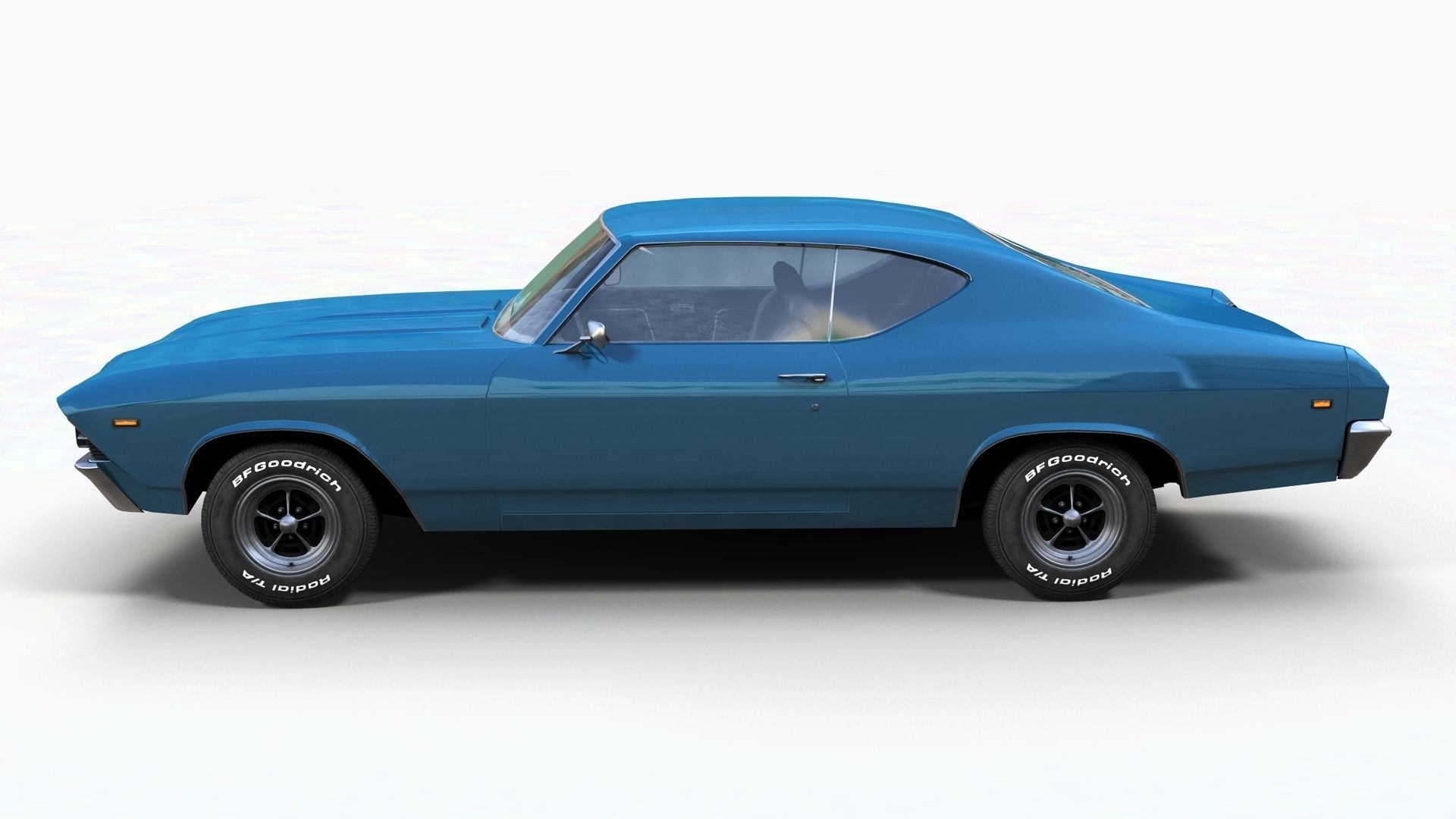 3D model 70s american coupe VR / AR / low-poly | CGTrader
