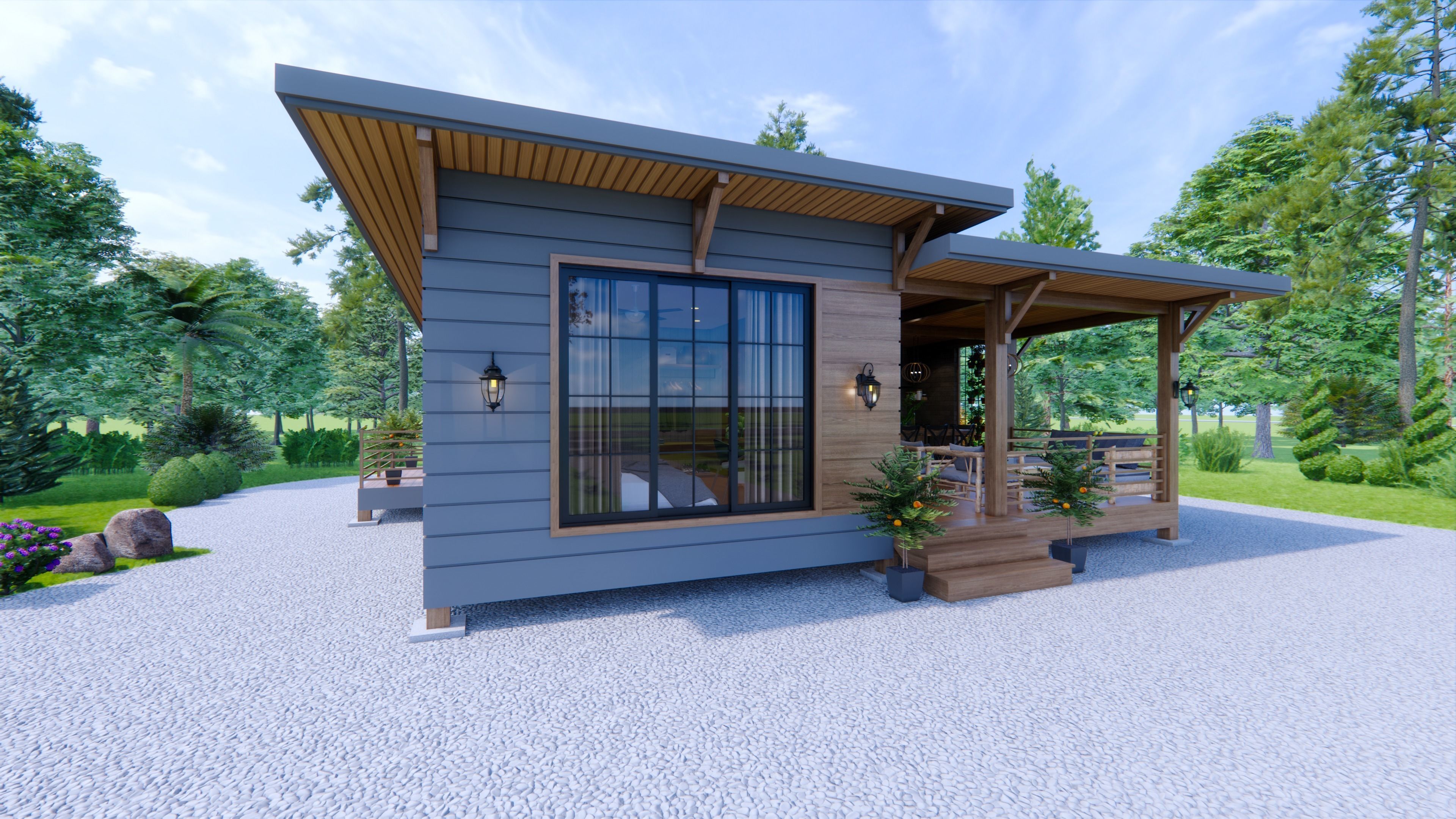 Tiny House Design- Farm House 3D model animated rigged | CGTrader
