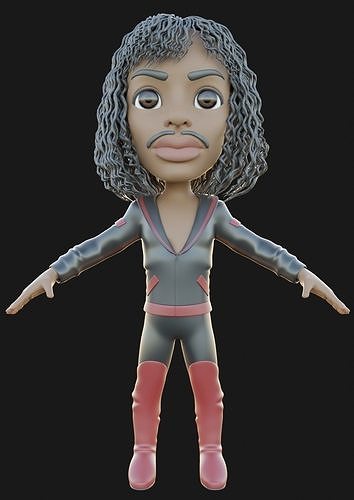 Guy Boy Man Rick James 3D model rigged | CGTrader