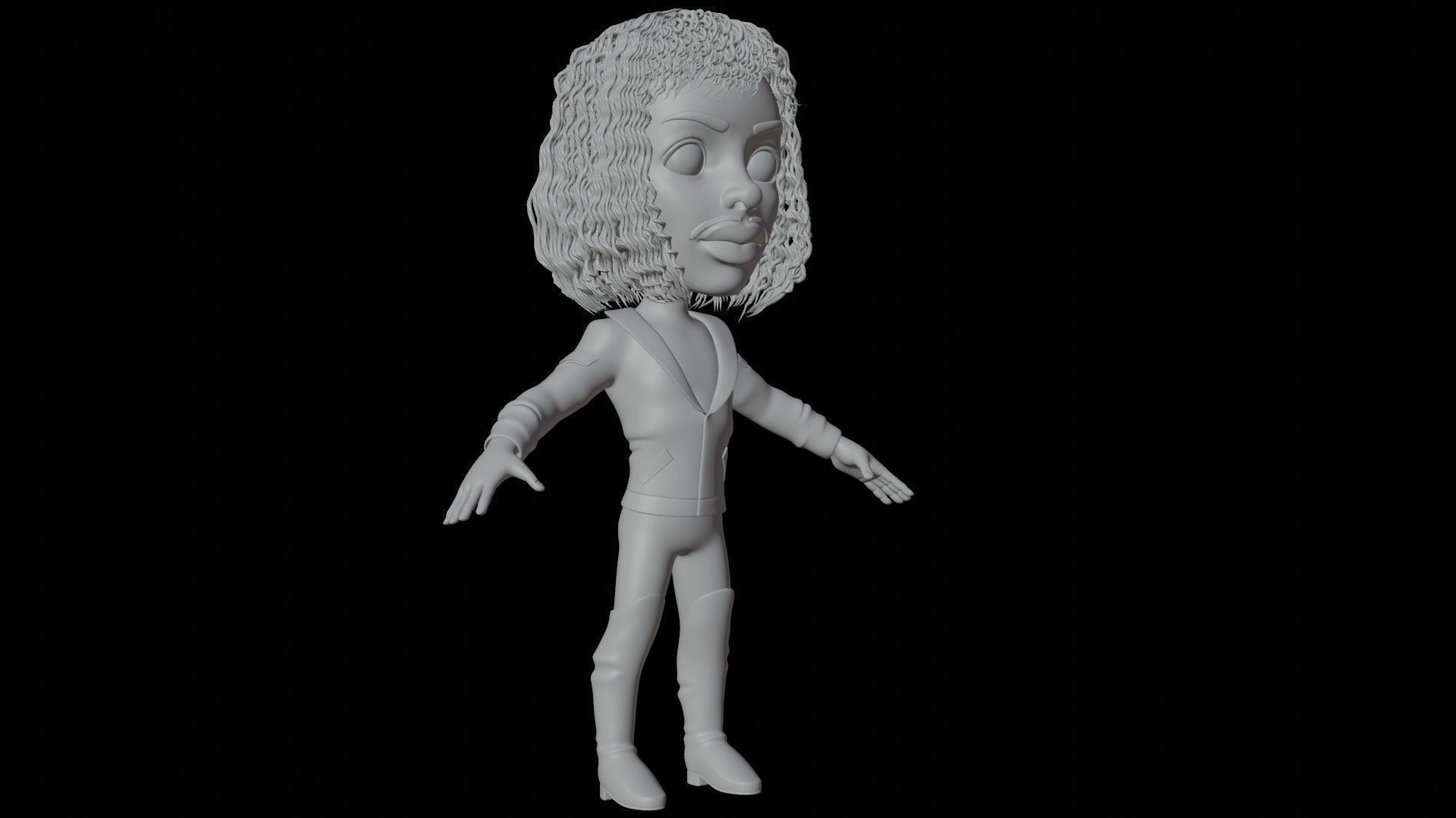 Guy Boy Man Rick James 3D model rigged | CGTrader