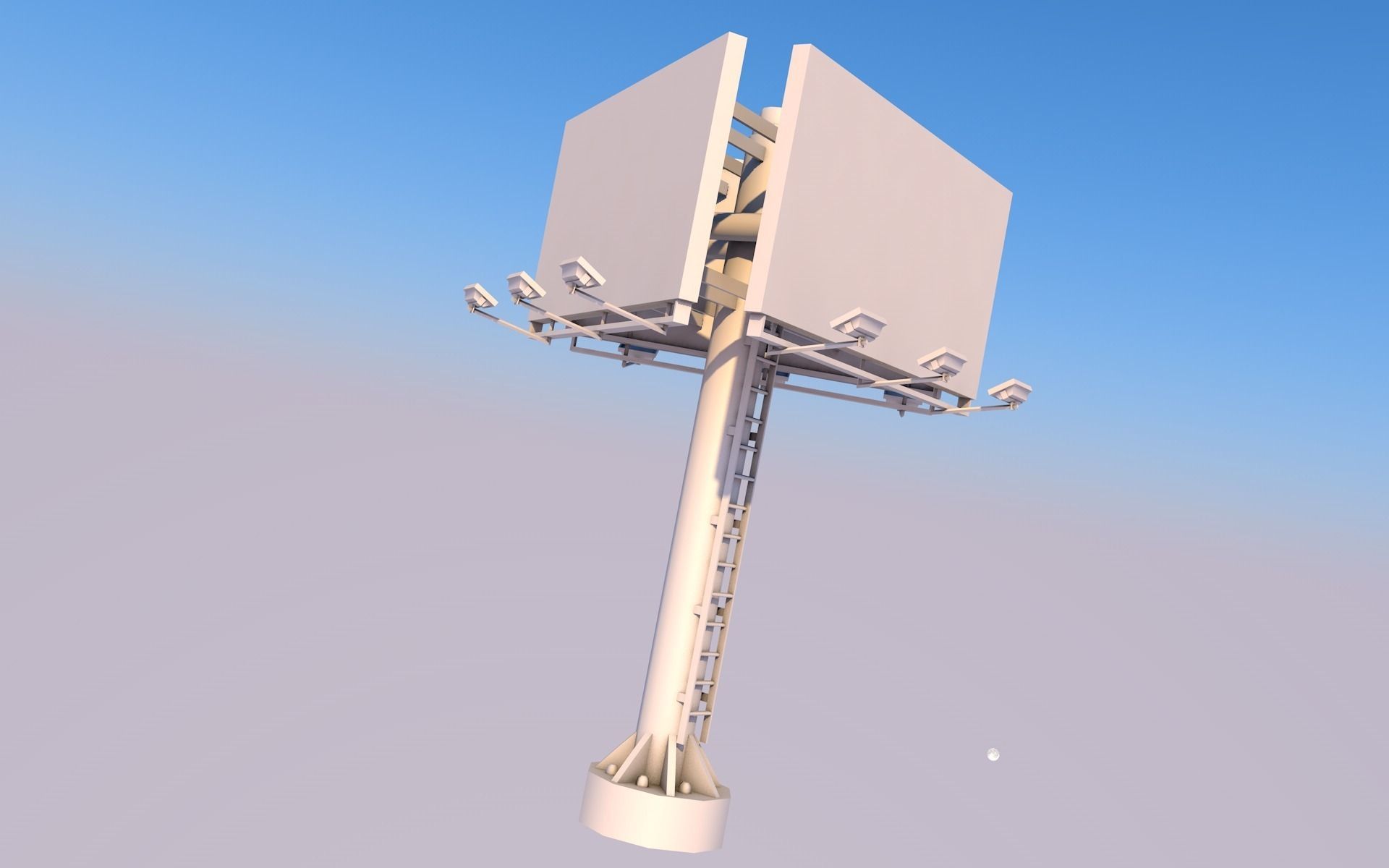 3D model Three Sided Billboard VR / AR / low-poly | CGTrader