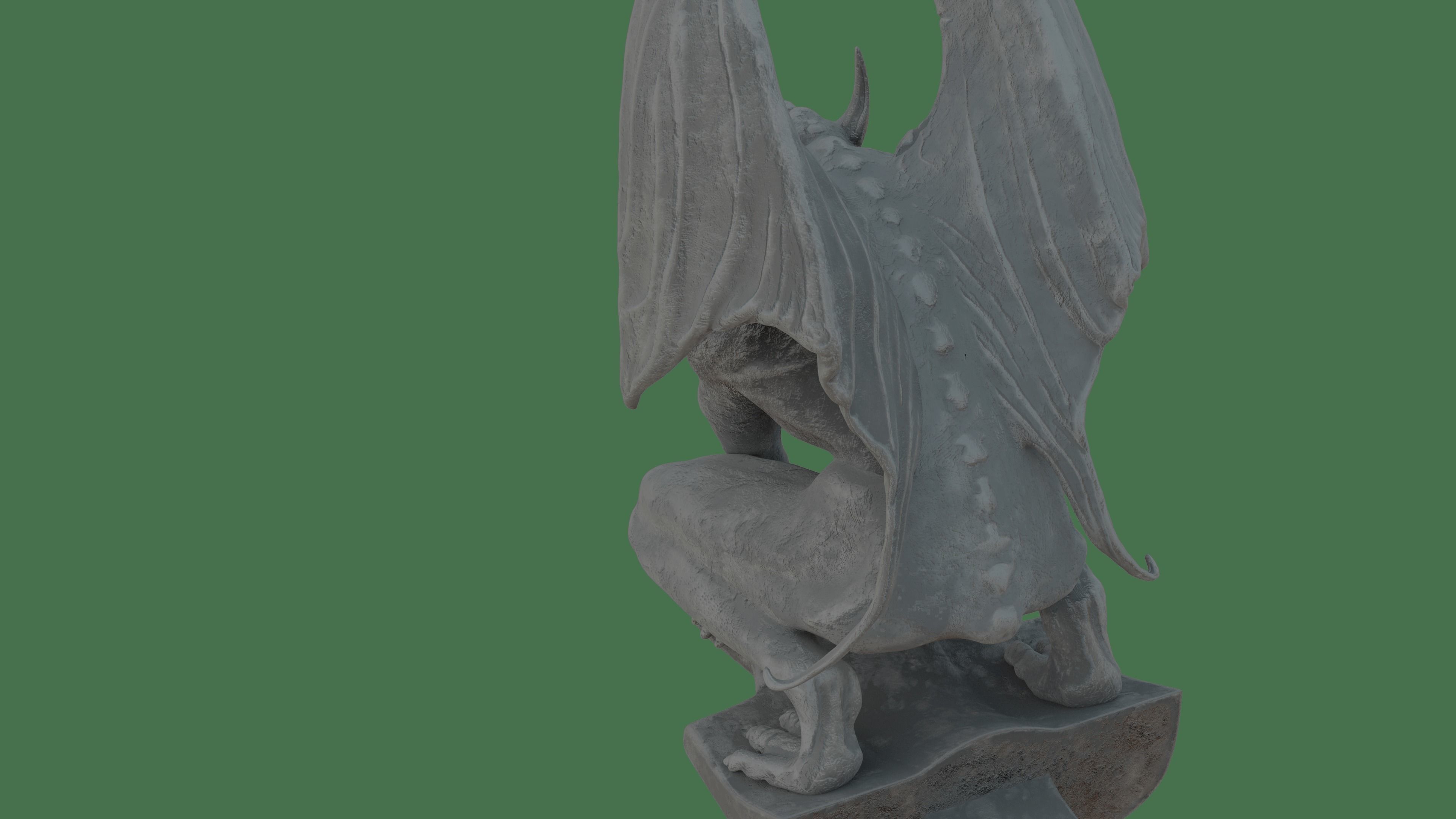 3D model Gothic Gargoyle with Block VR / AR / low-poly | CGTrader