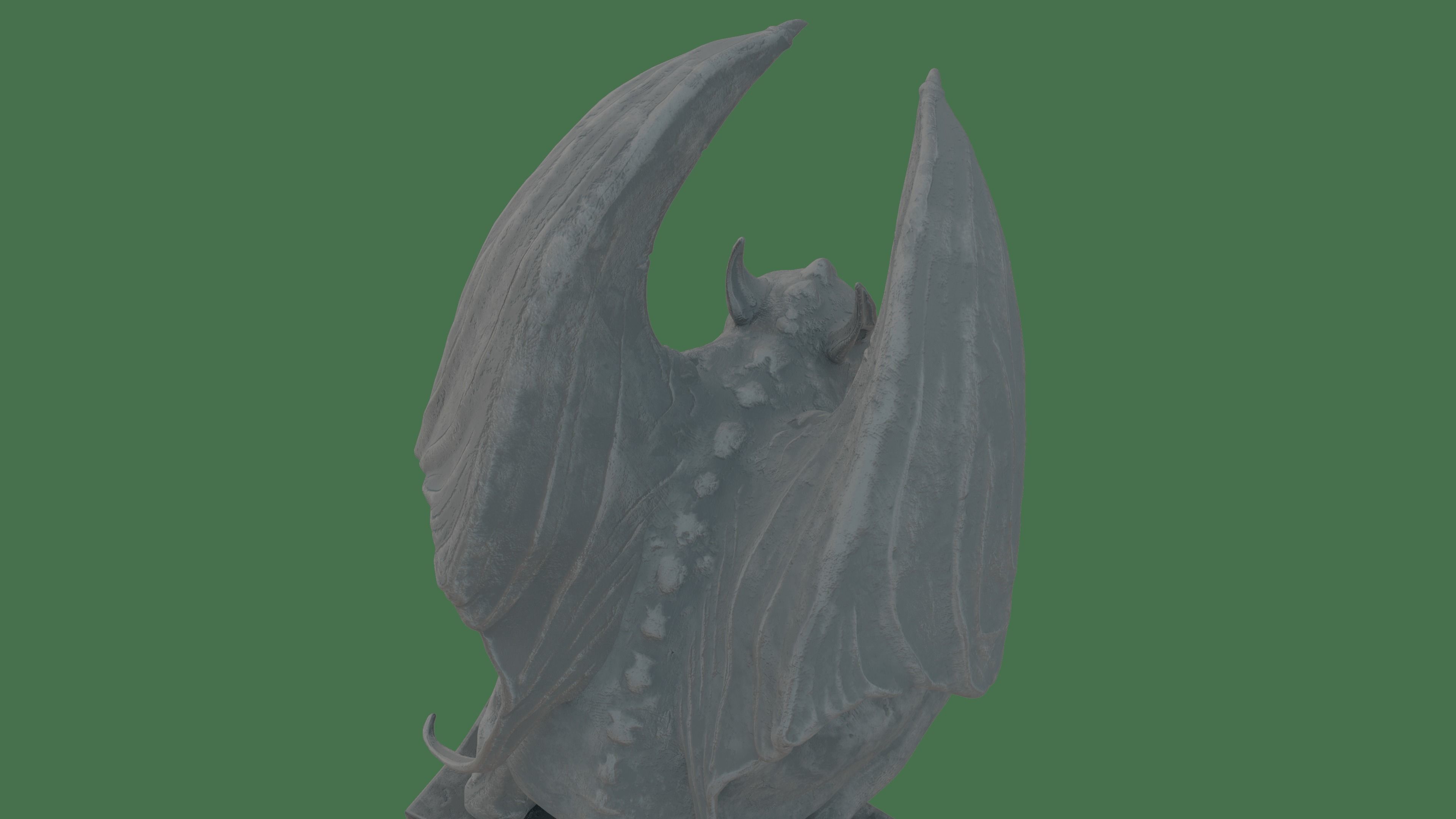 3D model Gothic Gargoyle with Block VR / AR / low-poly | CGTrader