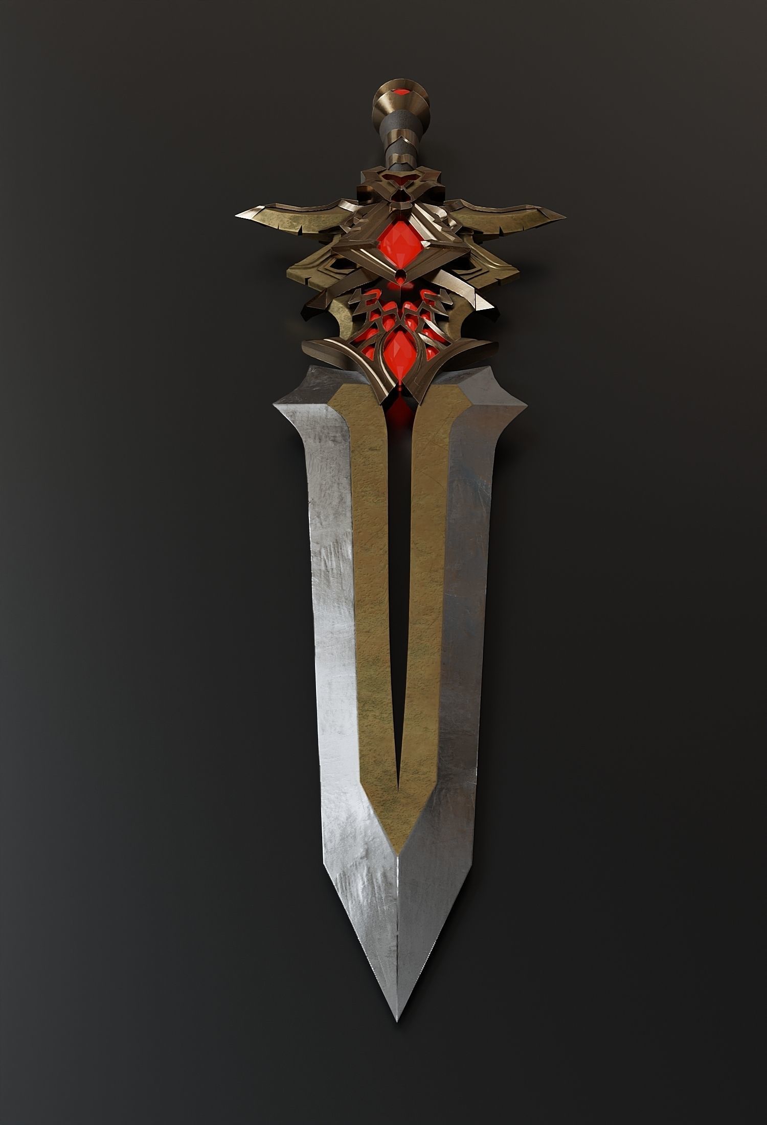 Fantasy combat short sword 3D model | CGTrader