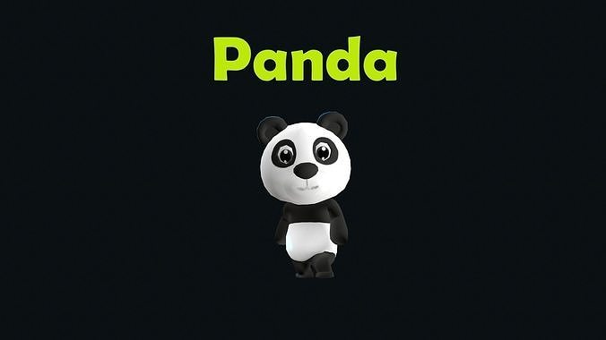 3D model Cartoon Panda VR / AR / low-poly | CGTrader