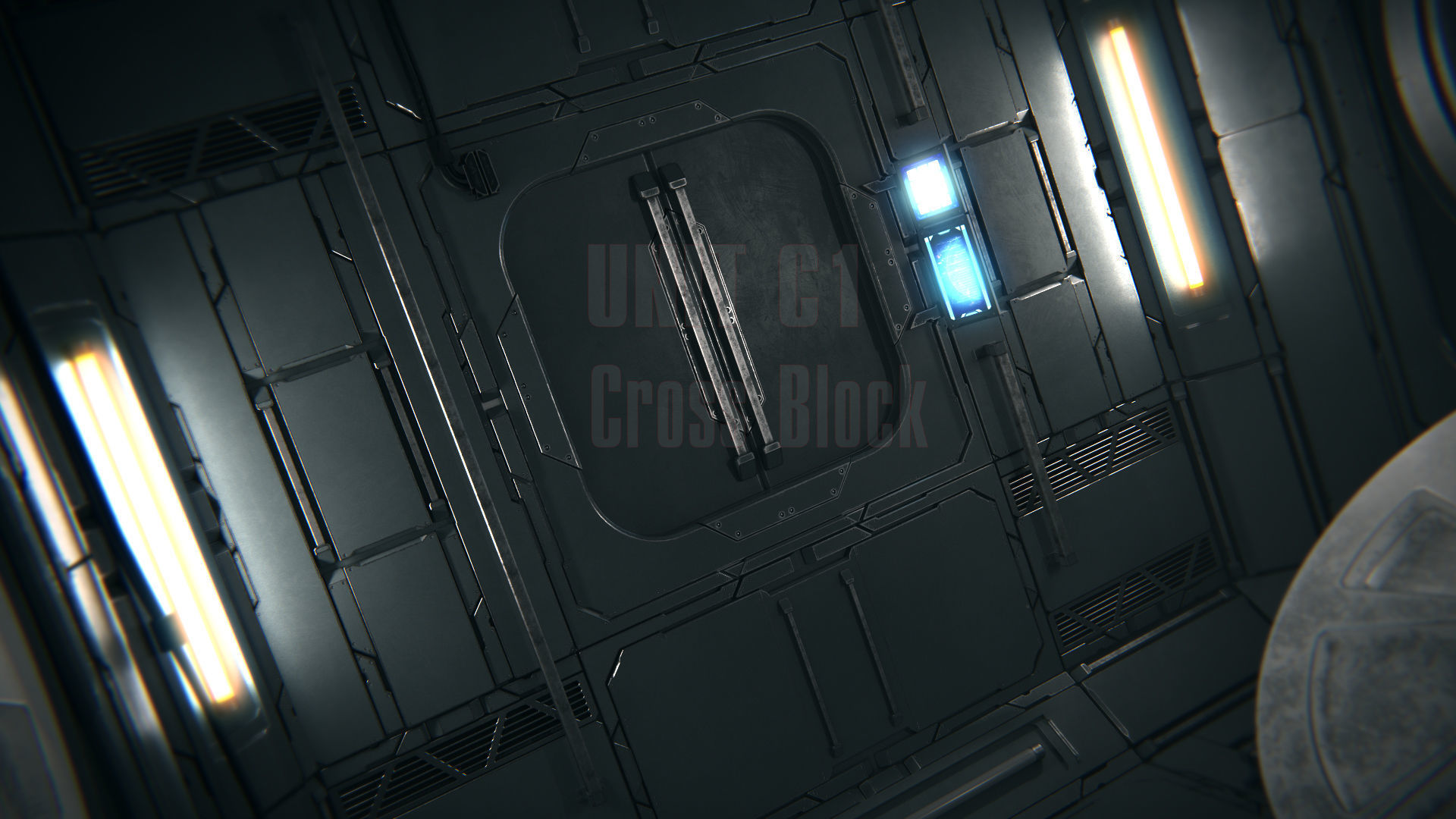 Spaceship Interior 03 Cross Unit PBR 3D model | CGTrader