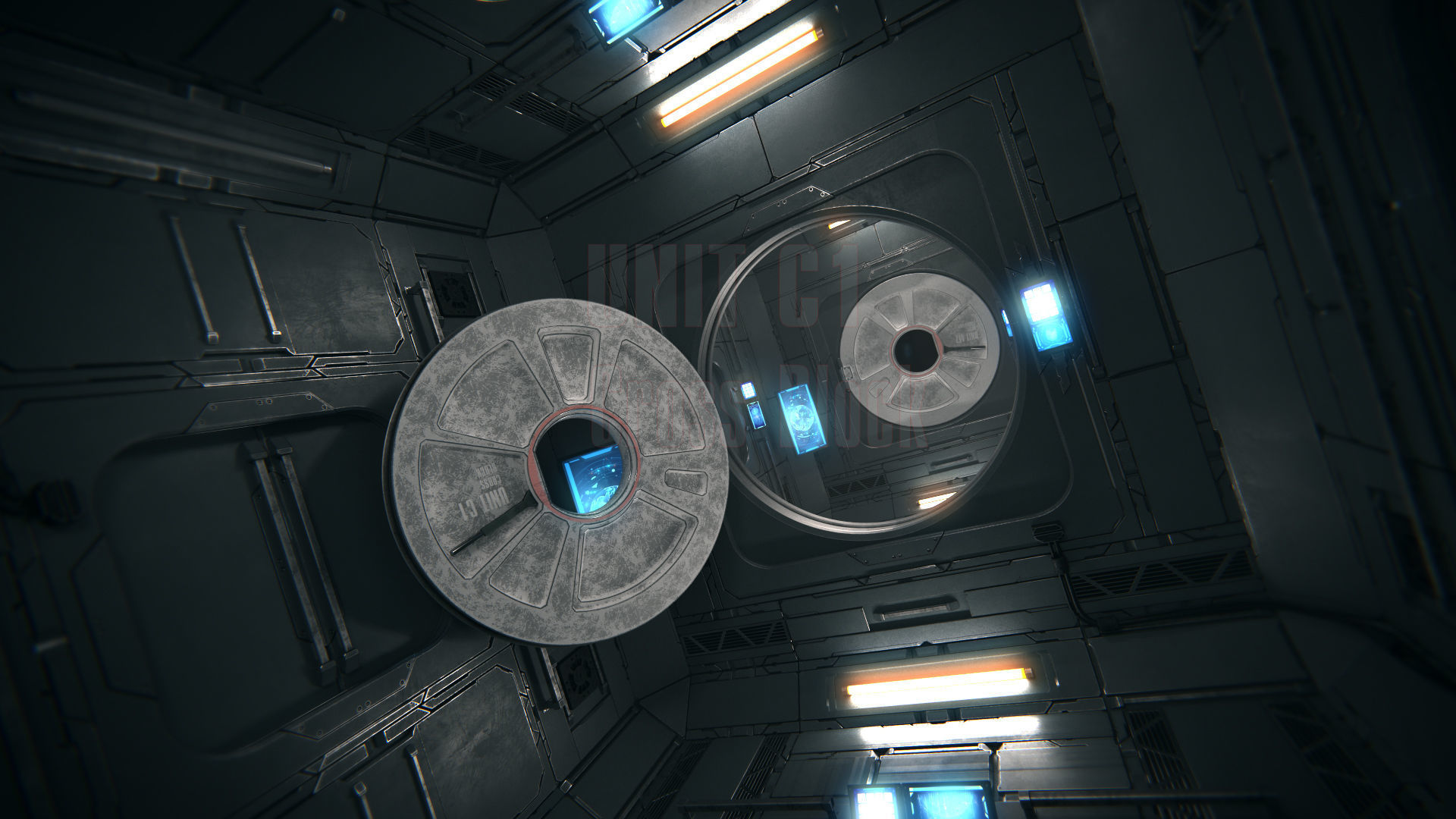 Spaceship Interior 03 Cross Unit PBR 3D model | CGTrader
