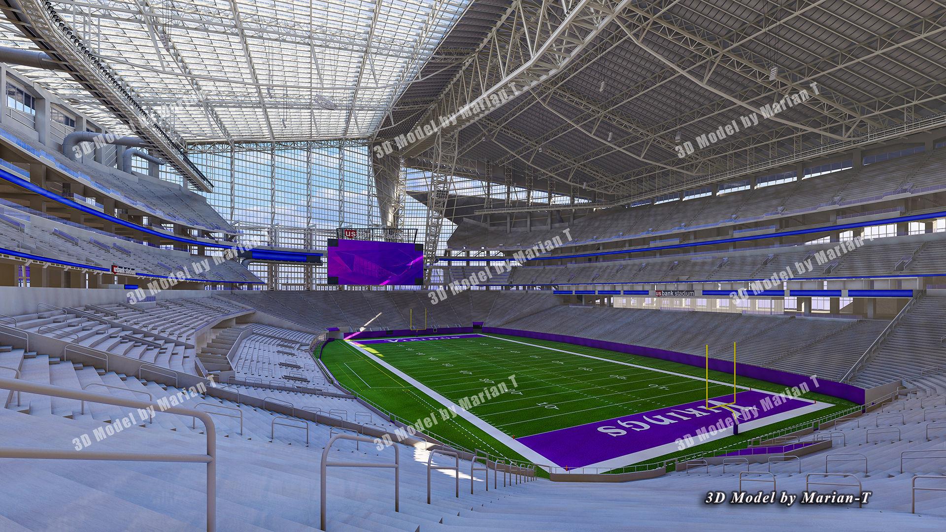 3D model US Bank Stadium - Minneapolis USA VR / AR / low-poly | CGTrader