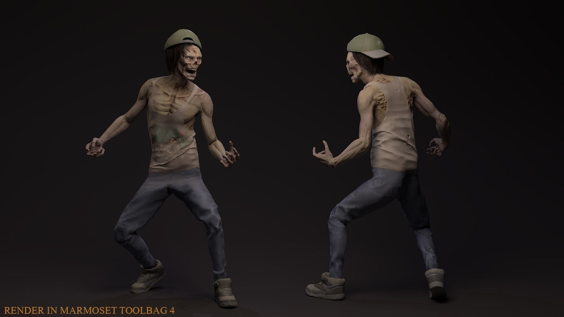3D model Zombie teen VR / AR / low-poly | CGTrader