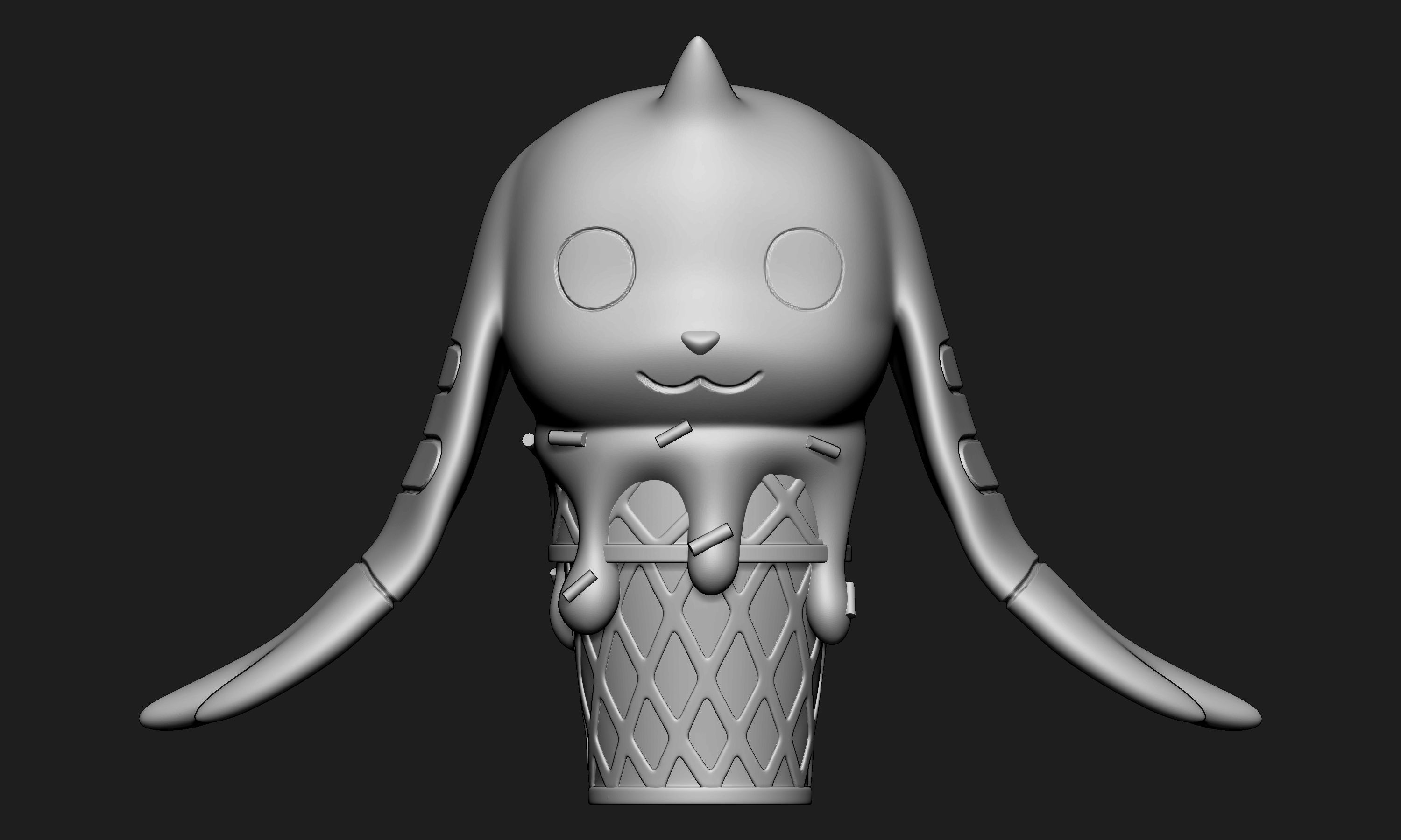 Digimon - Ice Cream Terriermon 3D model 3D printable | CGTrader
