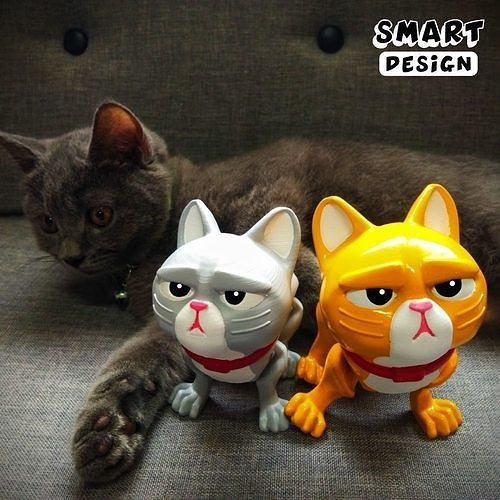 ANGRY CAT 3D model 3D printable | CGTrader