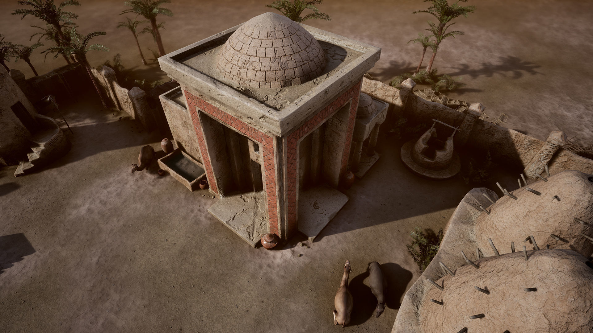 3D model Top-Down Desert Town - LowPoly VR / AR / low-poly | CGTrader