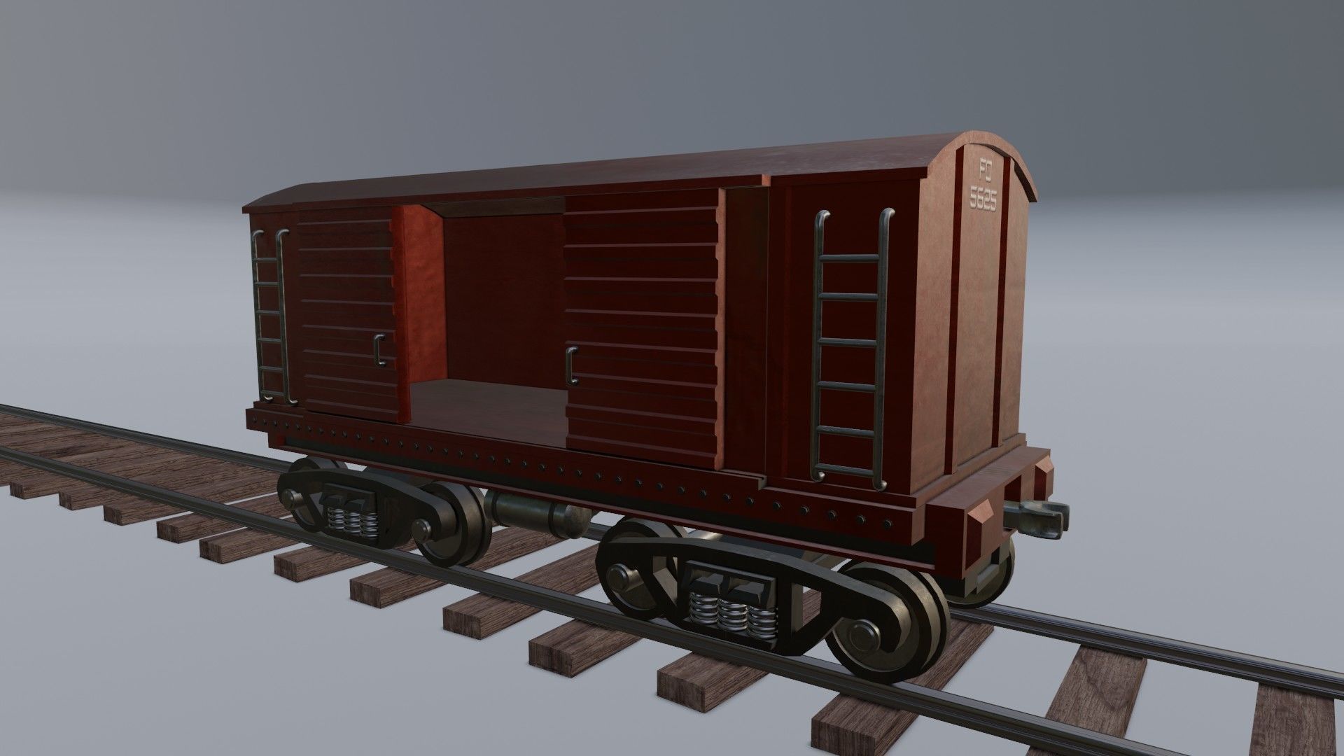 Steam Train 3D model animated rigged | CGTrader