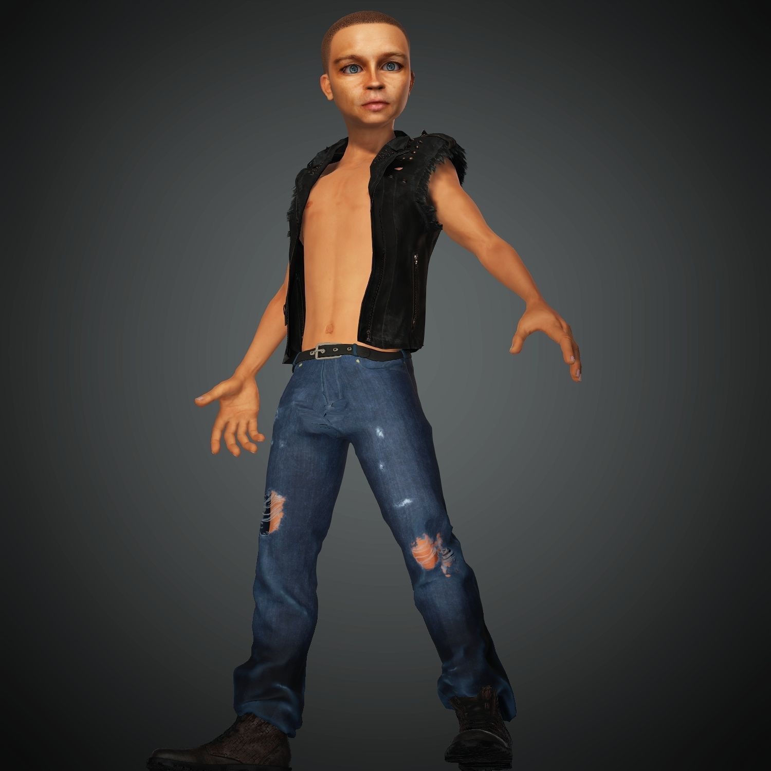 Tyler Durden Fight Club Cartoon Character Blender Iclone Maya 3D model ...