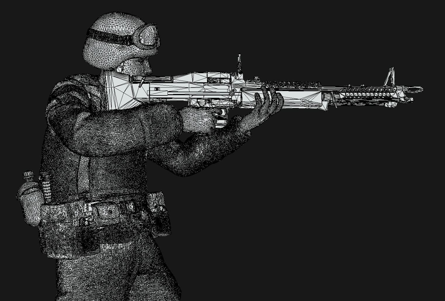 75th Ranger Firing Rifle - US Army 3D model 3D printable | CGTrader