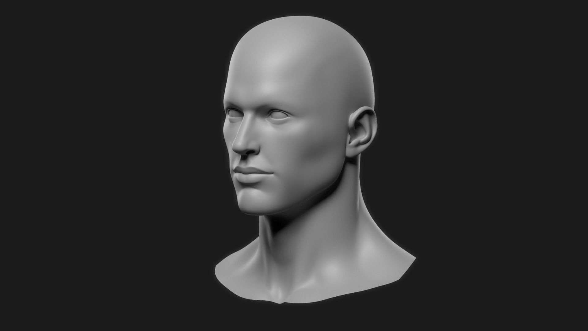 Realistic Man Head Basemesh 3D model | CGTrader