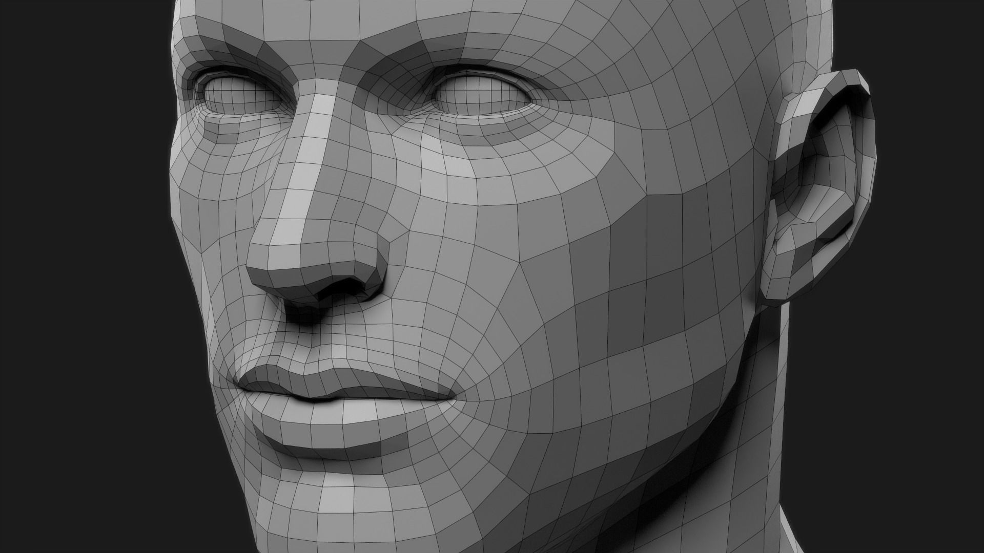 Realistic Man Head Basemesh 3D model | CGTrader