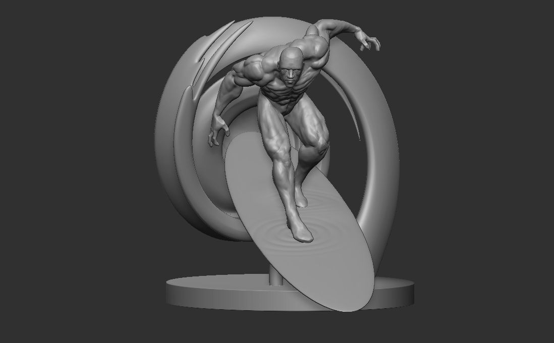 Silver Surfer Print Ready Model in FBX OBJ and STL Formats 3D model 3D ...