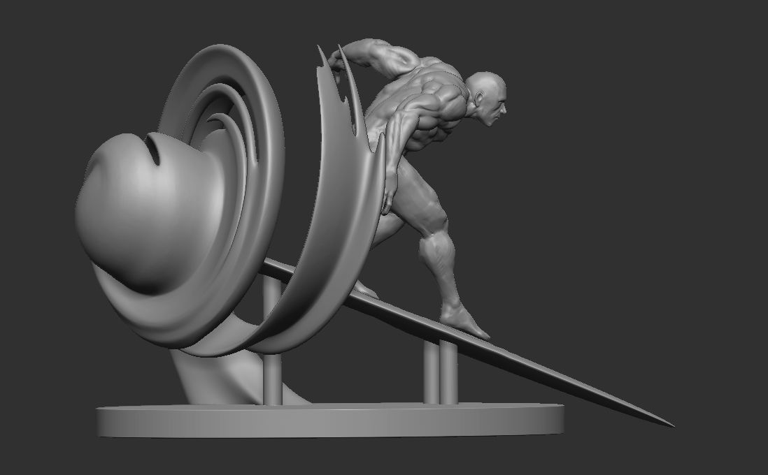 Silver Surfer Print Ready Model in FBX OBJ and STL Formats 3D model 3D ...