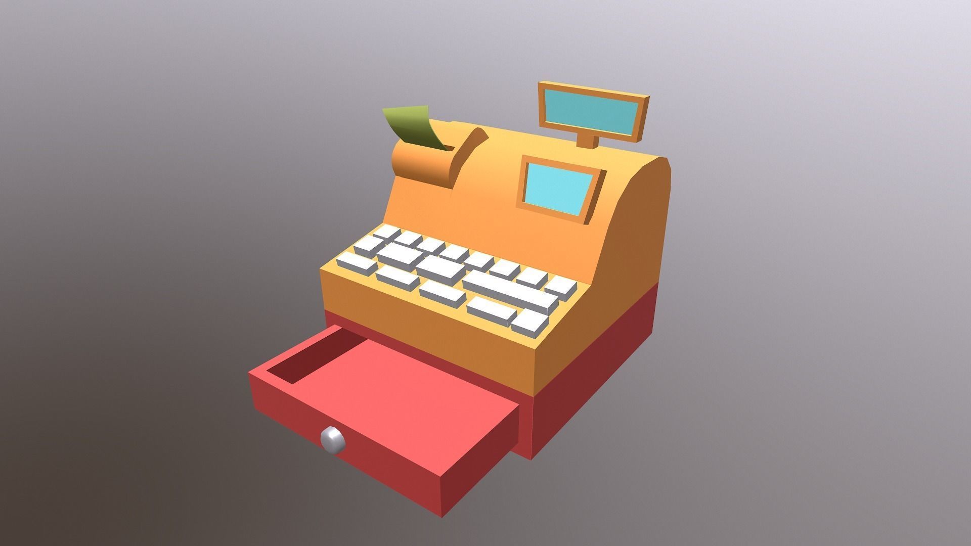 3D model Cartoon Cash Register VR / AR / low-poly | CGTrader