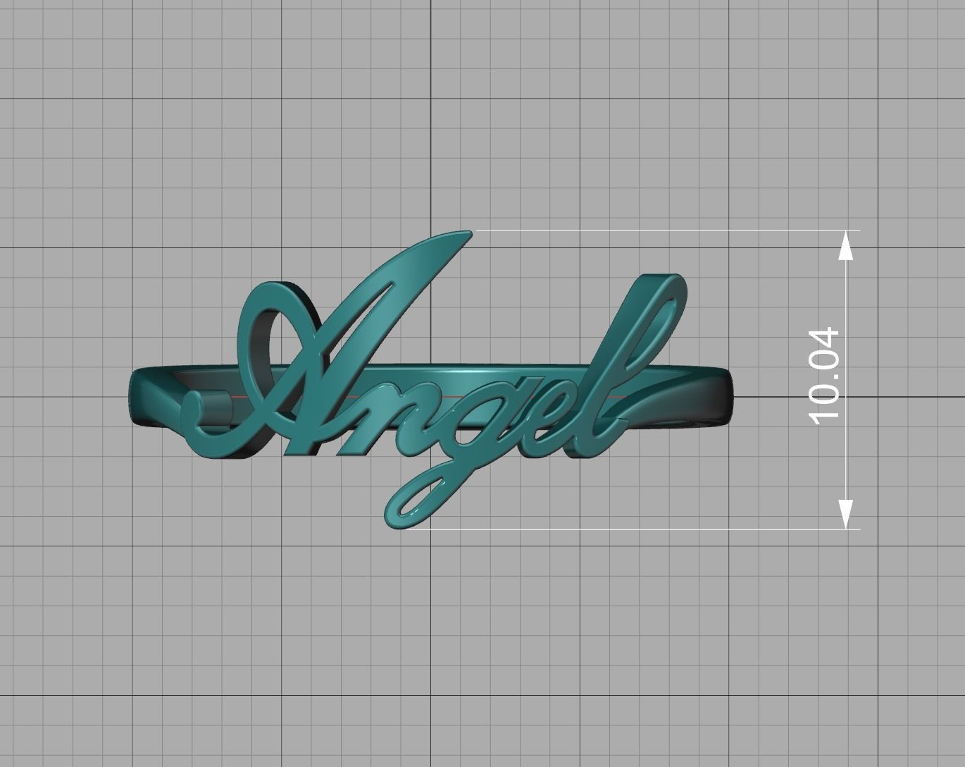 Angel Word Ring Angel Inscription band ring 3d model 3D model 3D ...
