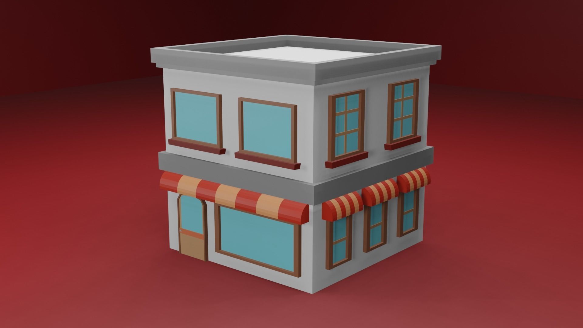 3D model 3D Low Poly Buildings VR / AR / low-poly | CGTrader