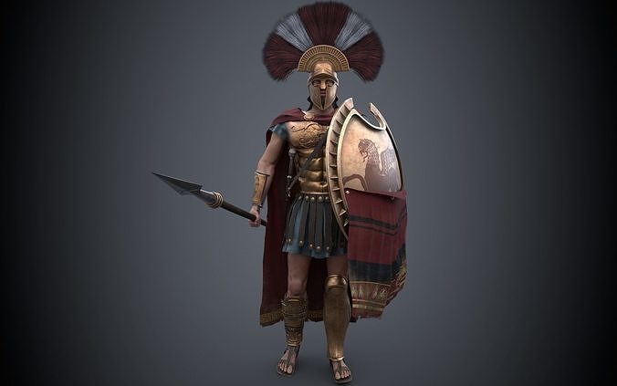 3D model Spartan greek warrior VR / AR / low-poly | CGTrader