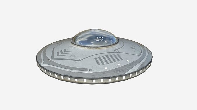 3D model Alien Spaceship UFO B09 Full White - Sci Fi Spacecraft Design ...
