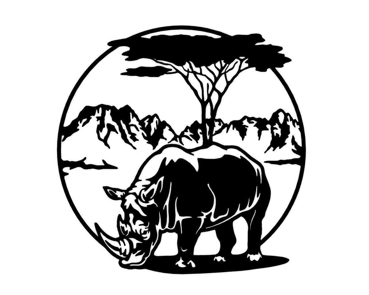 Rhino Panel Decor 3D model 3D printable | CGTrader