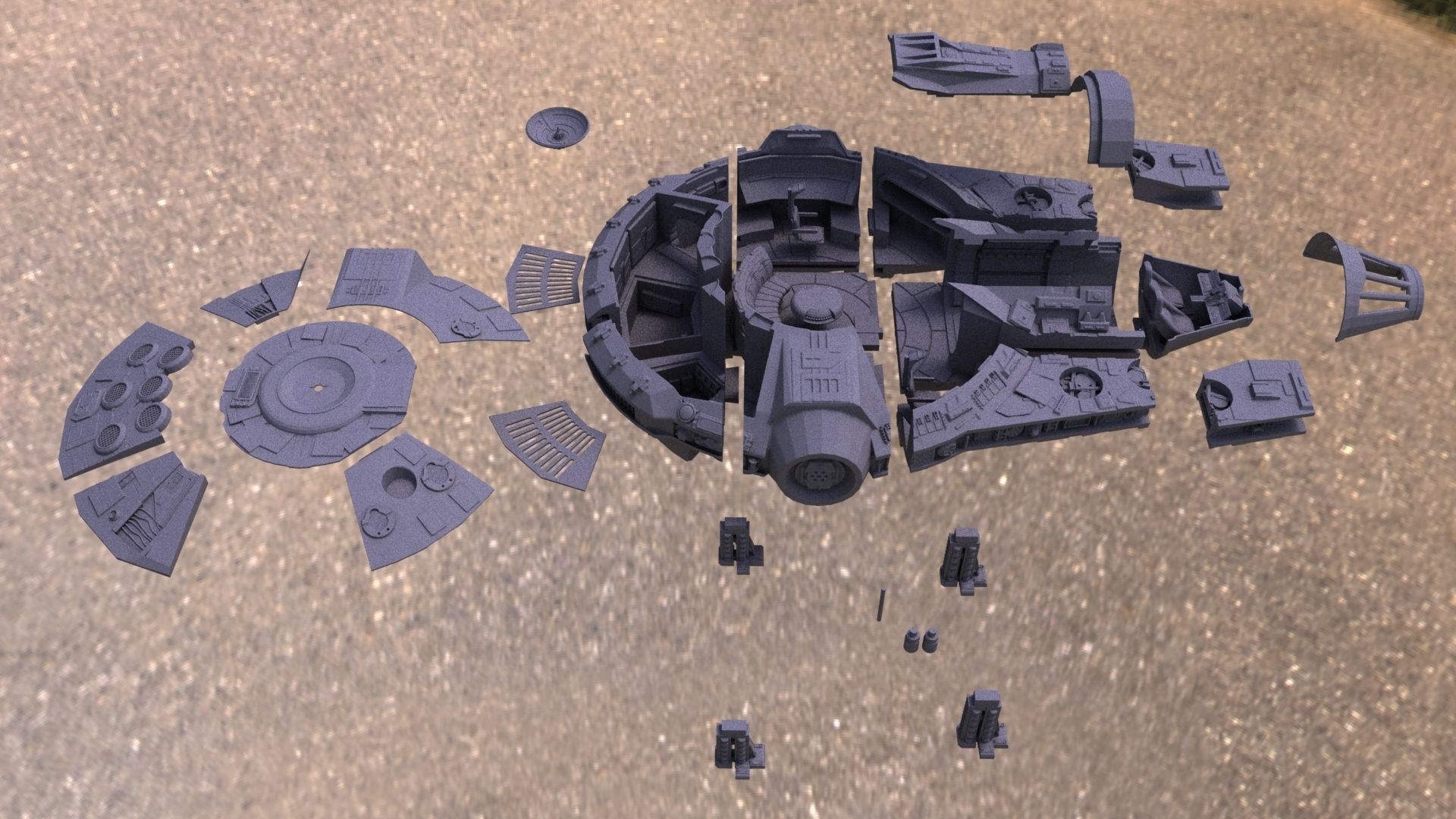 Mini Falcon 3D model 3D printable | CGTrader