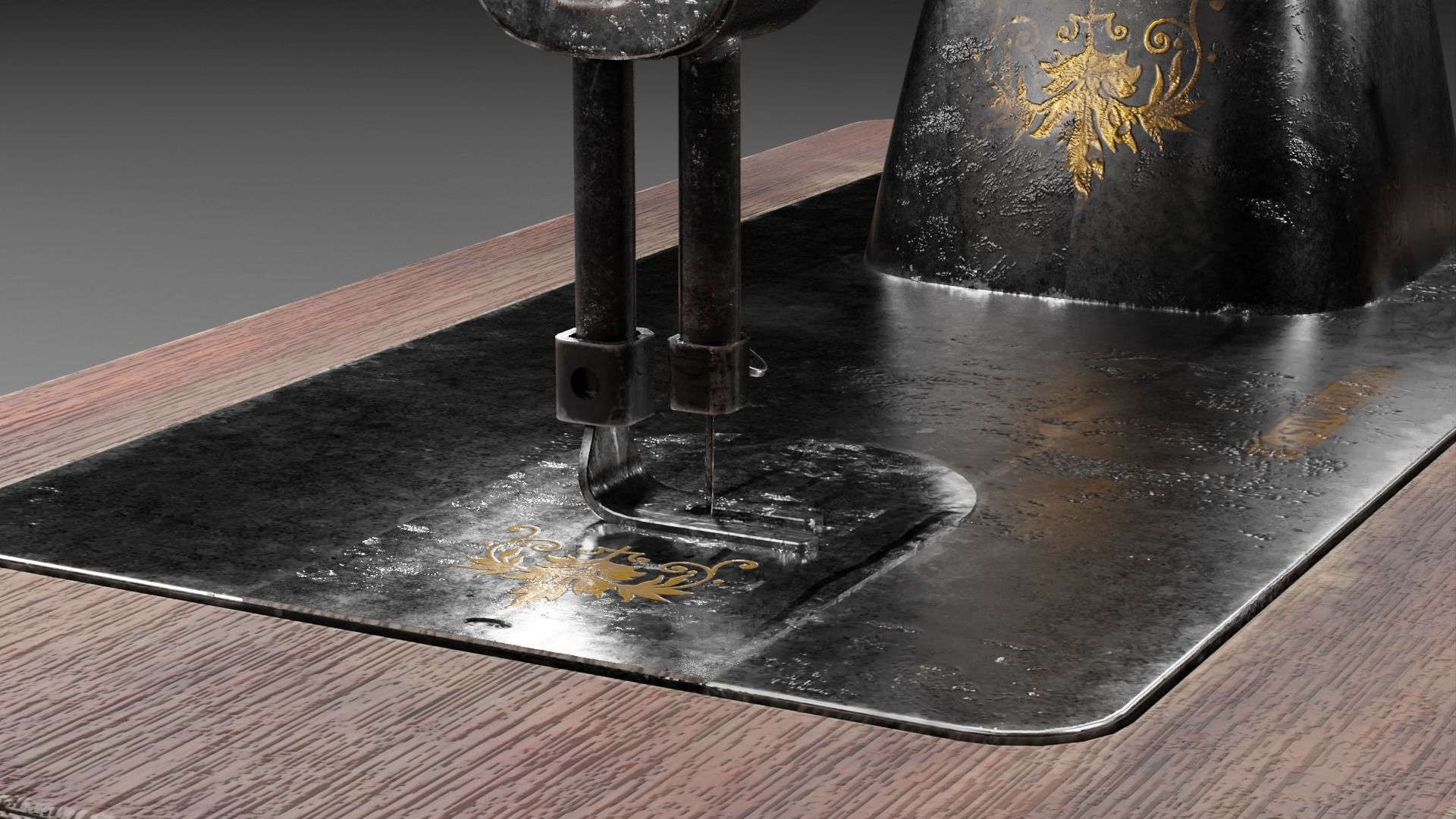Singer Old Sewing Machine 3D model and PBR Texture 3D model | CGTrader