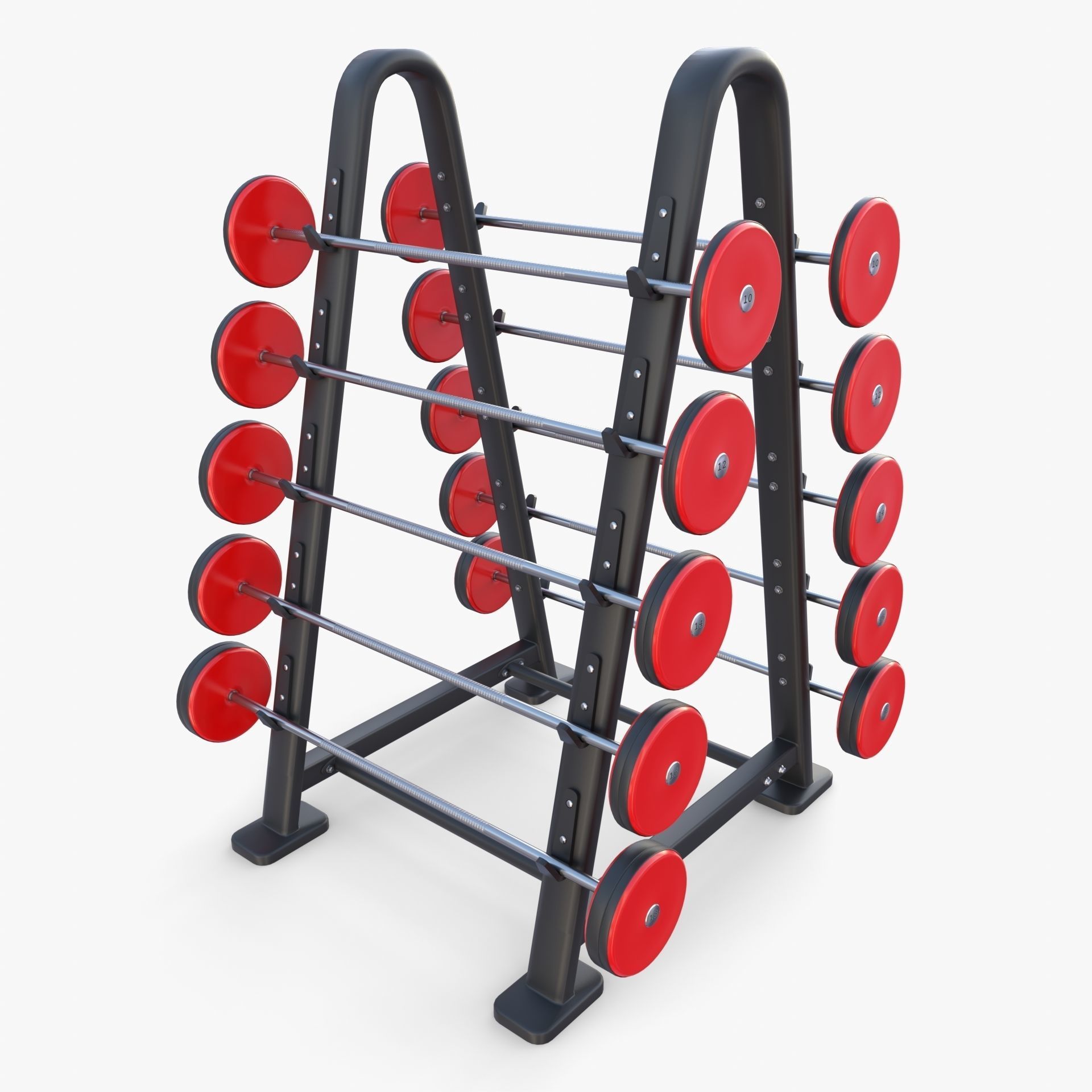 Barbell rack double 3D model | CGTrader