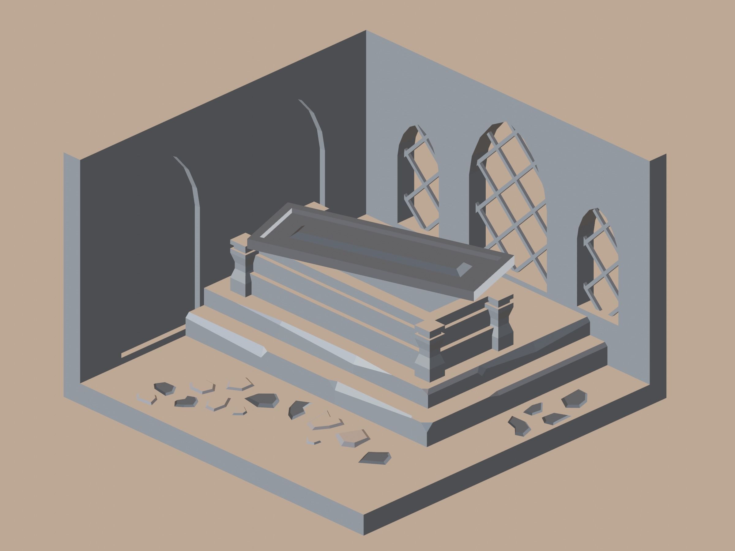 3D model Crypt Witcher low poly VR / AR / low-poly | CGTrader