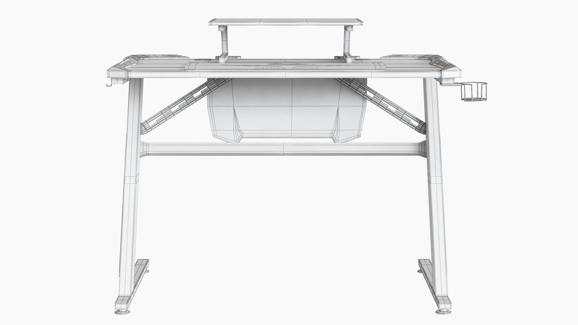 Computer Gaming desk LANGHOLM with LED black 3D model | CGTrader