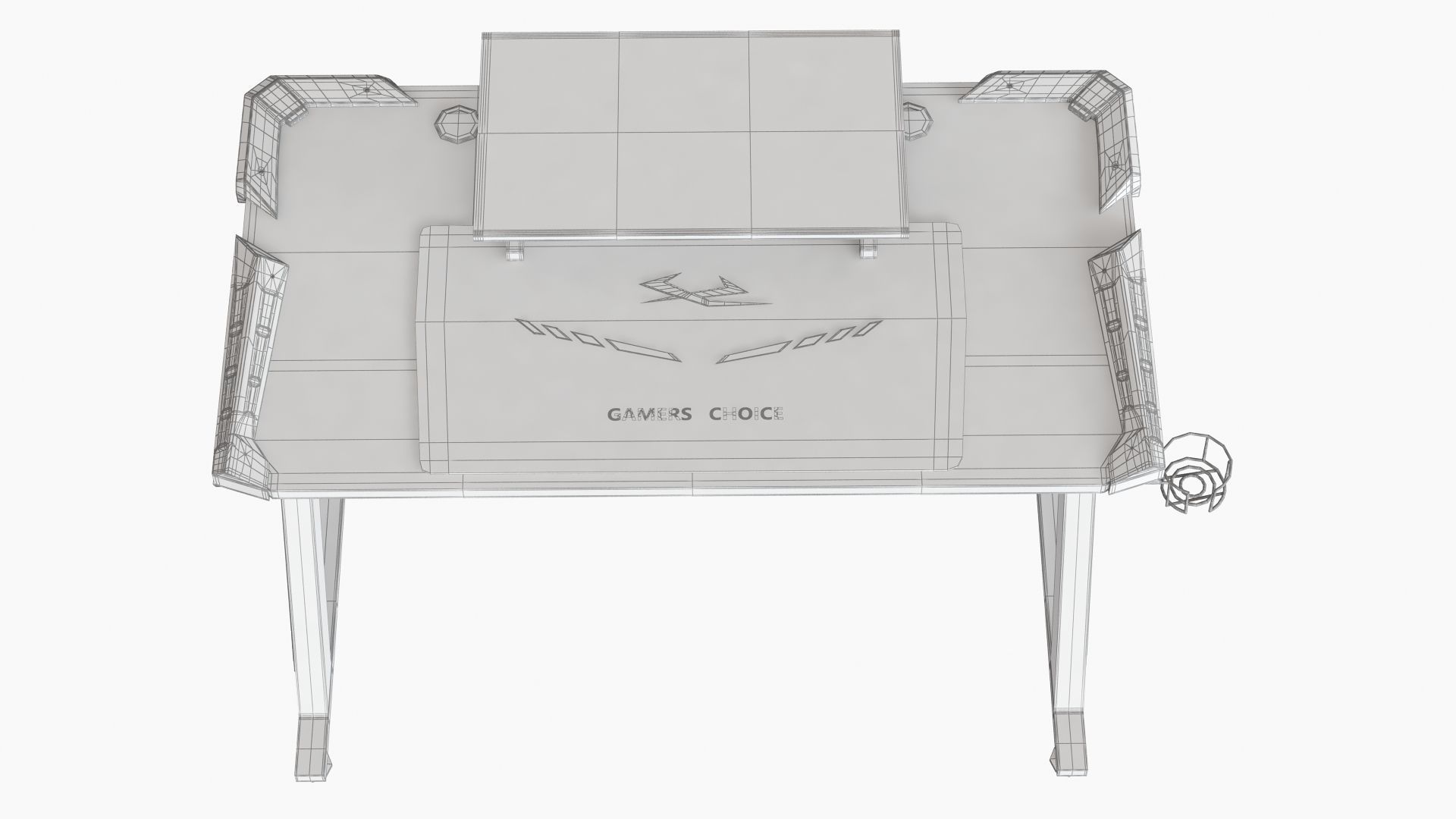 Computer Gaming desk LANGHOLM with LED black 3D model | CGTrader