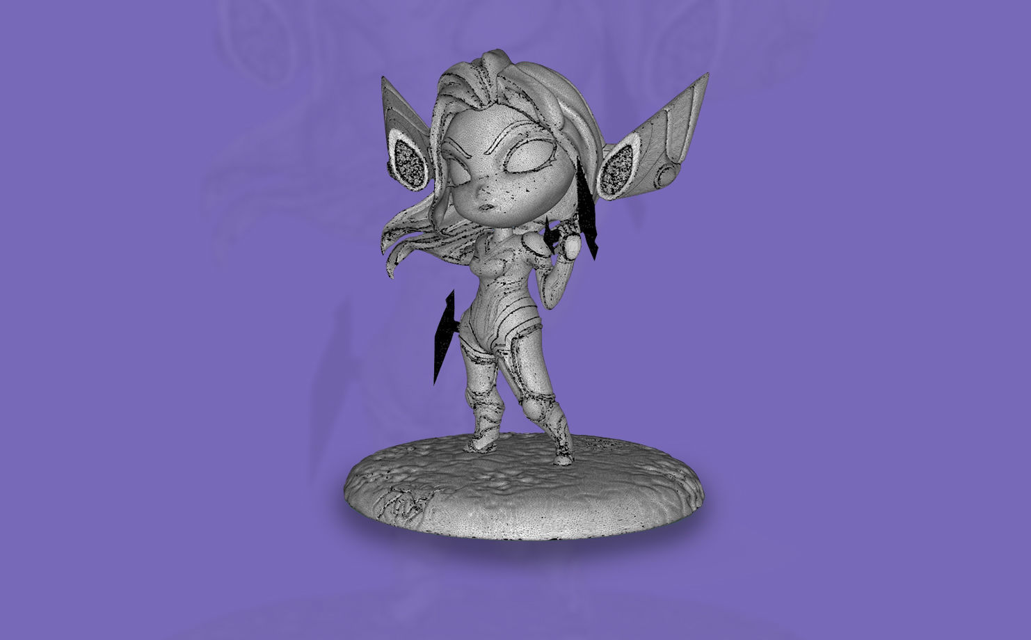 Chibi Kaisa 3D model 3D printable | CGTrader
