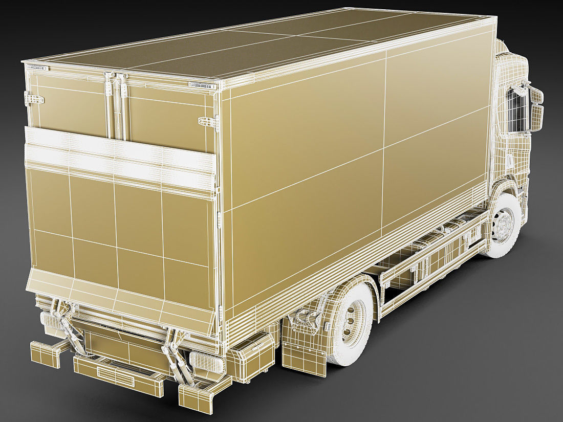 Box rigid truck P-series 2018 3D model | CGTrader