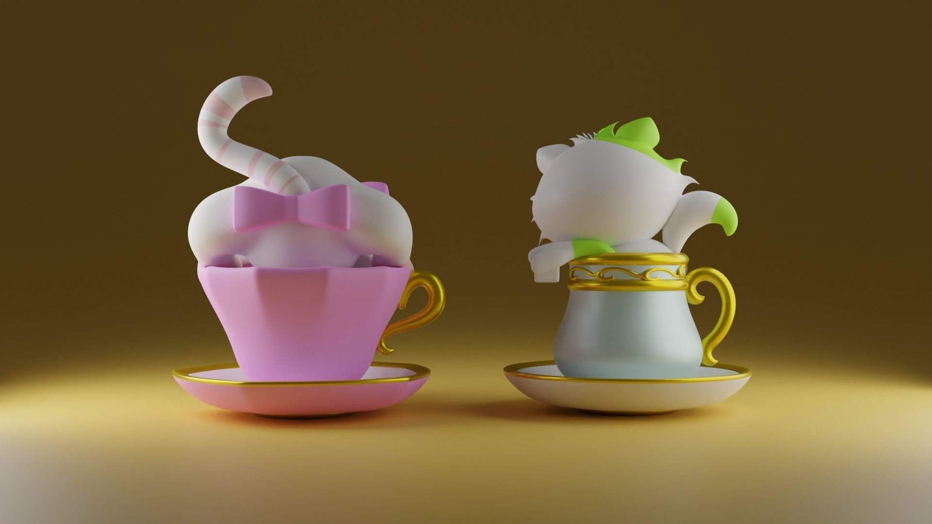 Tea time 2 3D model 3D printable | CGTrader