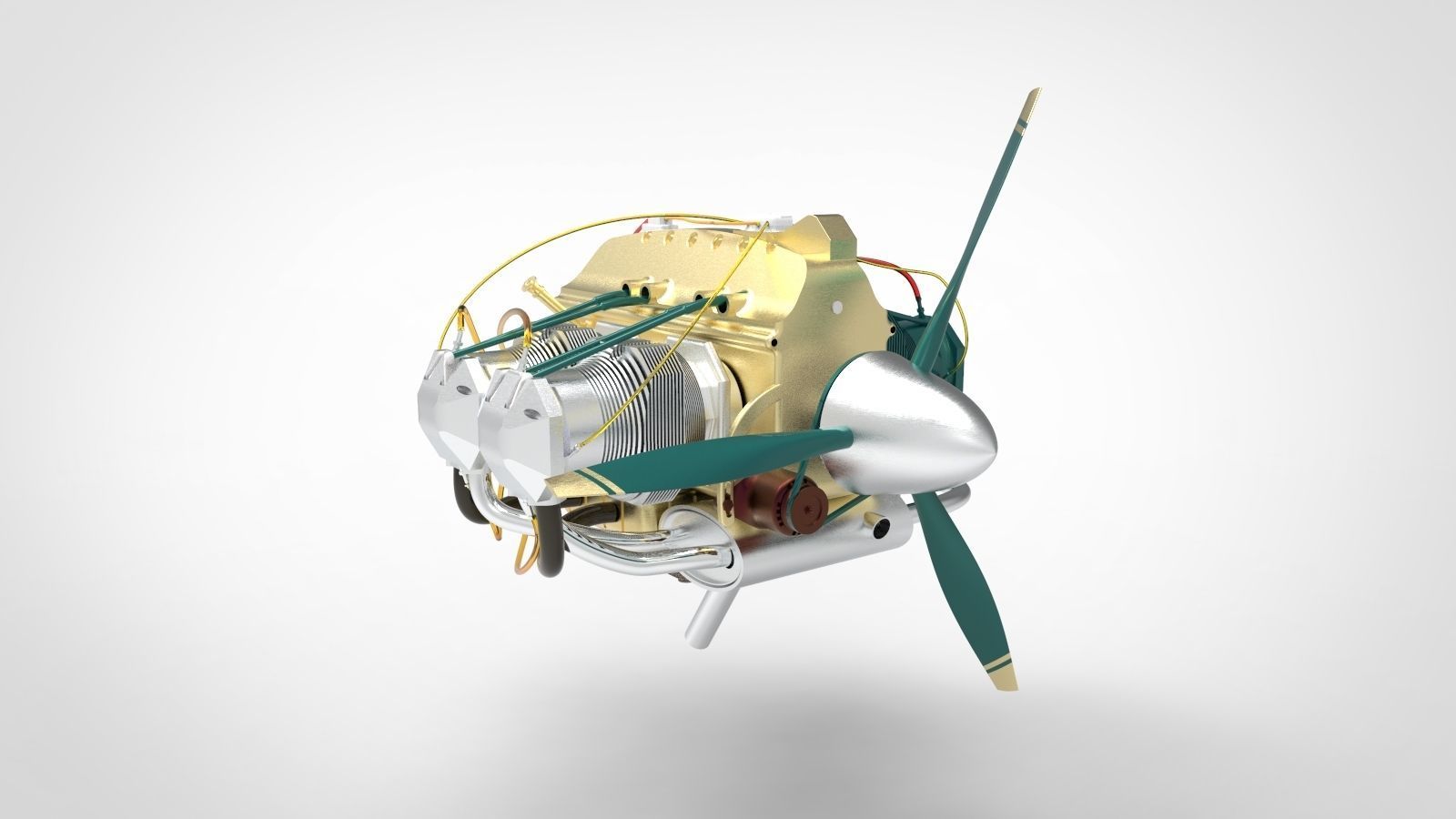 Airplane engine 3D model | CGTrader