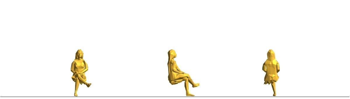 SITTING GIRL FOR REVIT free 3D model | CGTrader
