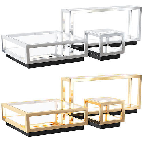 Infinity Coffee Tables Set 3D model | CGTrader