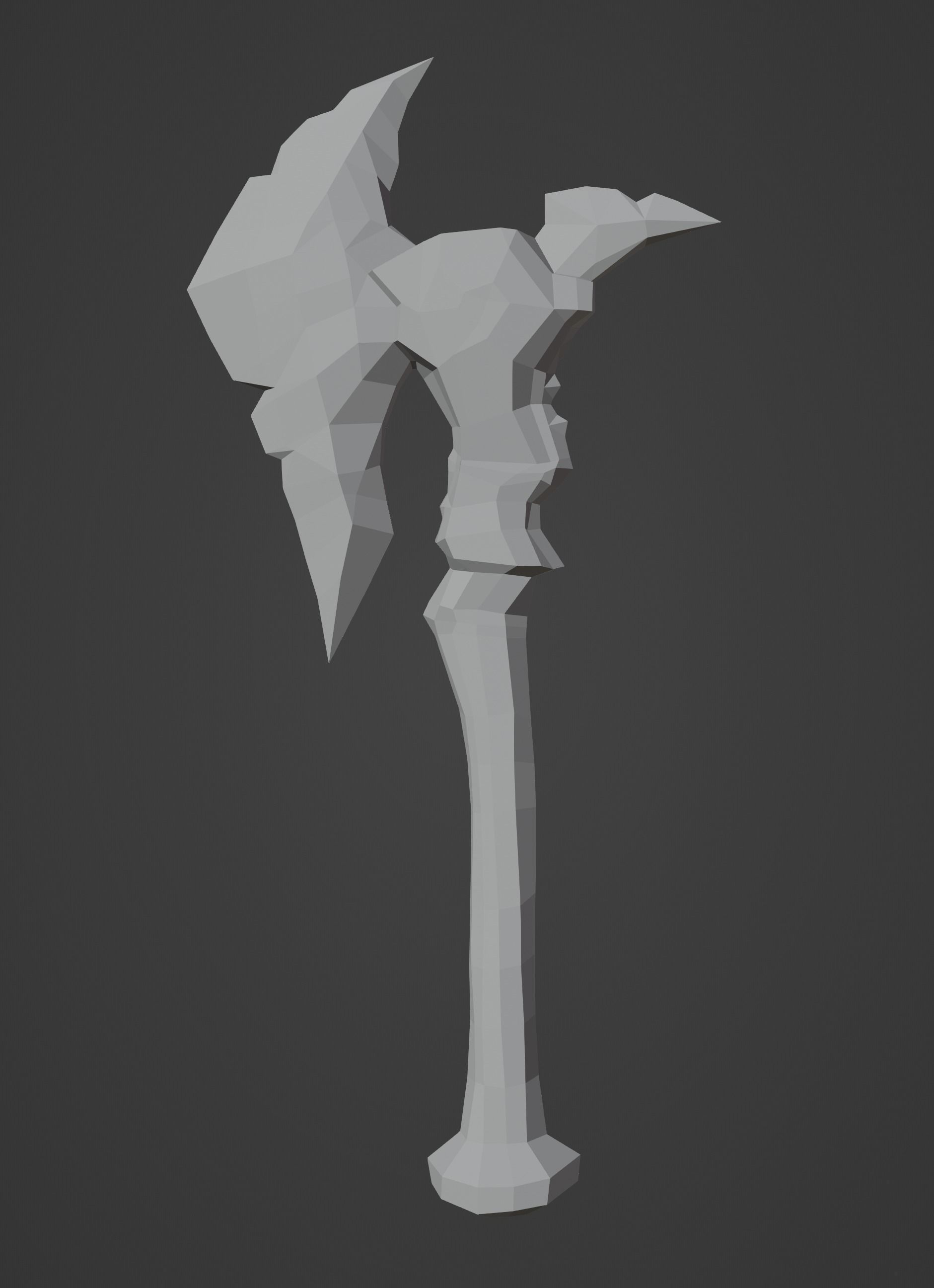 3D model Stylized Axe Weapon Low Poly Game Ready 1k Tris VR / AR / low-poly | CGTrader
