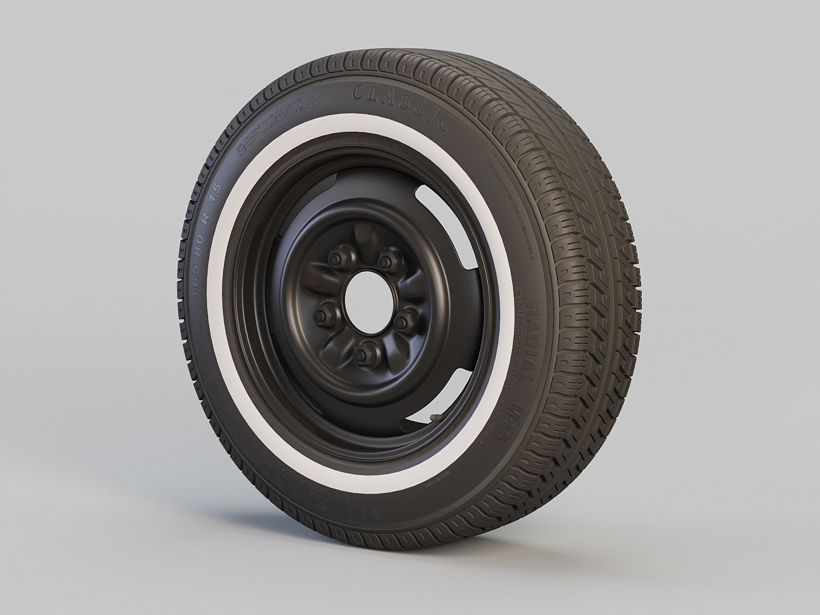 Classic Wheel and Tyre 3D model | CGTrader