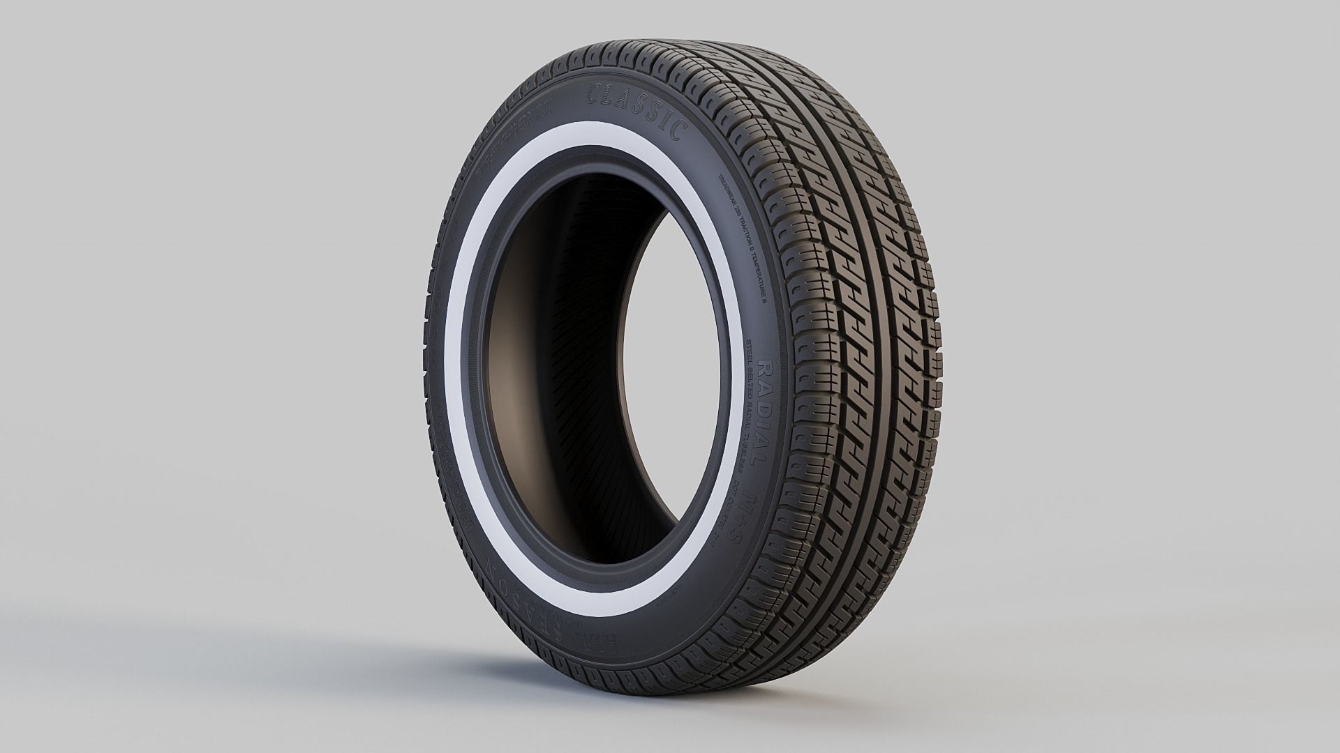 Classic Car Tyre 3D model | CGTrader