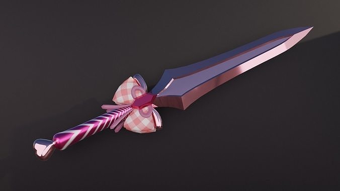 Pink Candy Dagger free VR / AR / low-poly 3D model | CGTrader